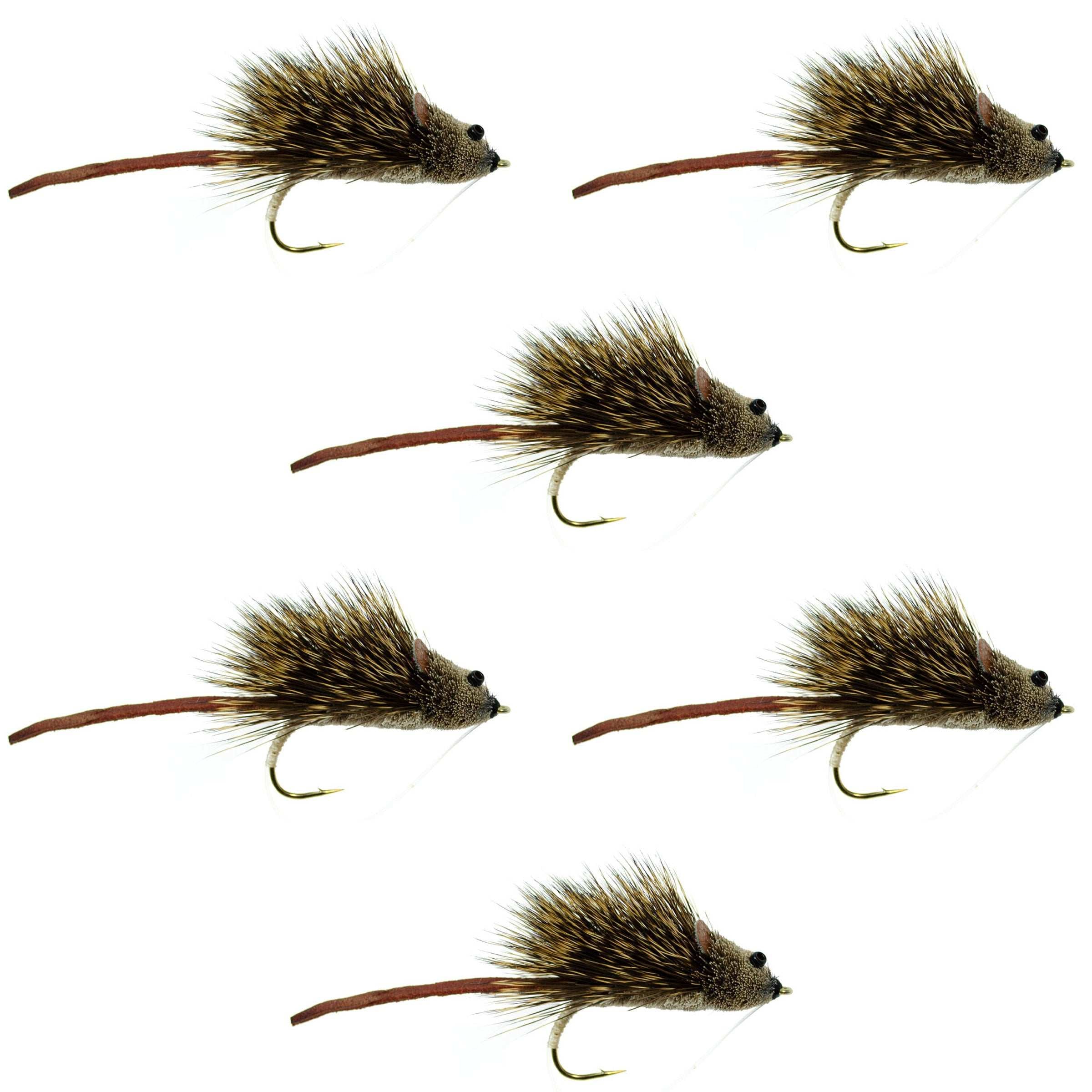 Scruffy Rat Bass Bug Hook Size 4 - Wholesale Bass Flies Per 1/2 Dozen